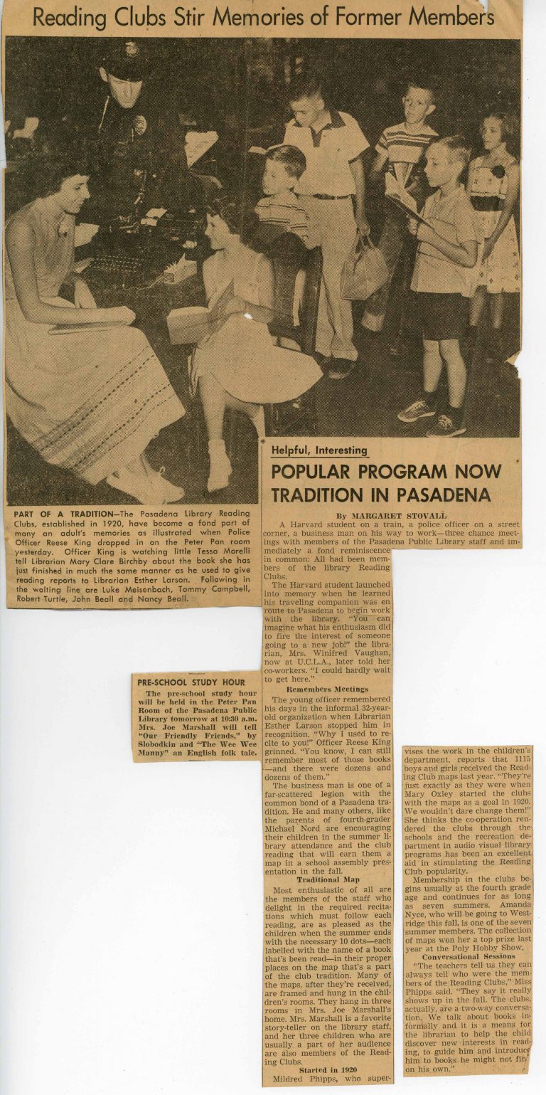 Vacation Reading Club – Pasadena Public Library