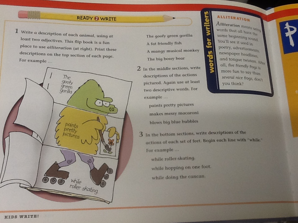 Creative Writing for Beginning Readers: Flipping Out Over Alliteration ...