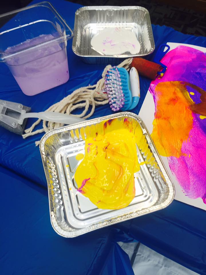 Painting with Cleaning Tools – Art & Play – Kids Blog