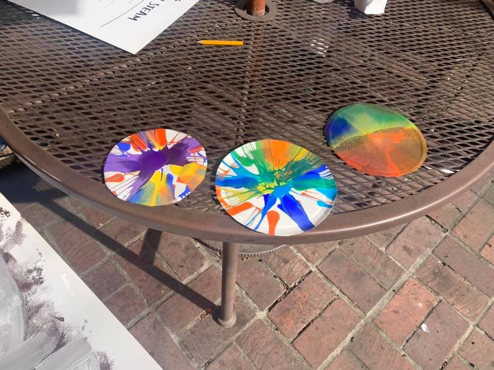 Preschool STEAM ~ Spin Art ~ Centrifugal Force – Kids Blog