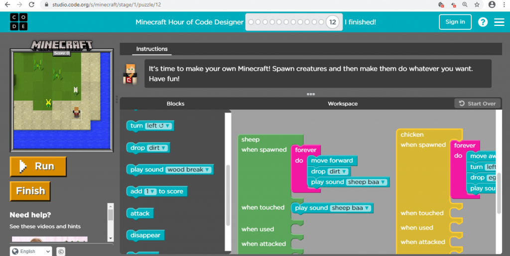 Minecraft Designer Hour of Code: Kids’ Coding Club – Kids Blog
